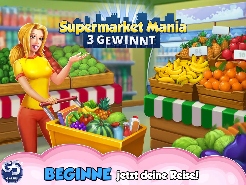 G5 Games - Supermarket Mania® - 3 Gewinnt: Einkaufsabenteuer-Wahnsinn