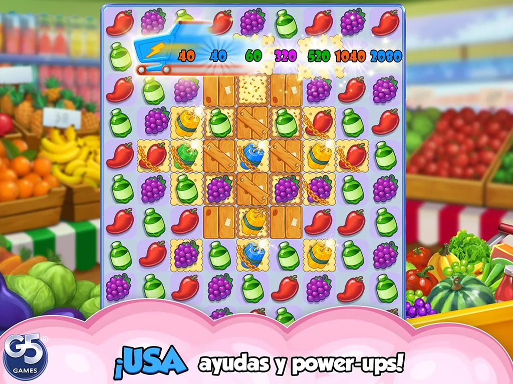 G5 Games - Supermarket Mania® - Combina 3: Aventura de frenesí comercial