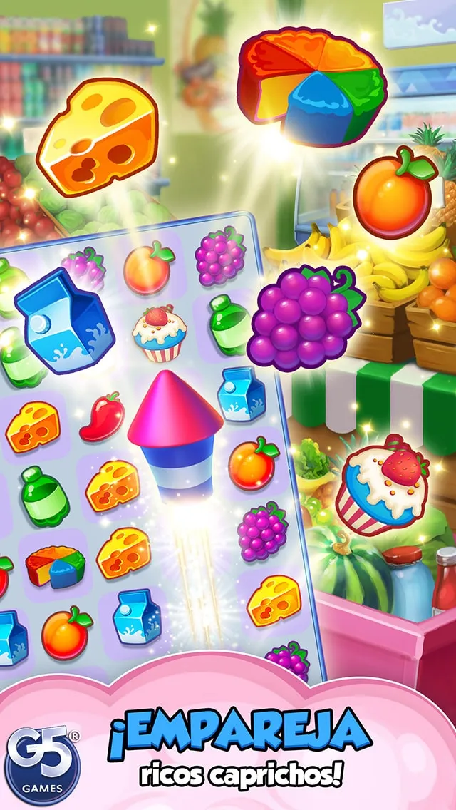 G5 Games - Supermarket Mania® - Combina 3: Aventura de frenesí comercial