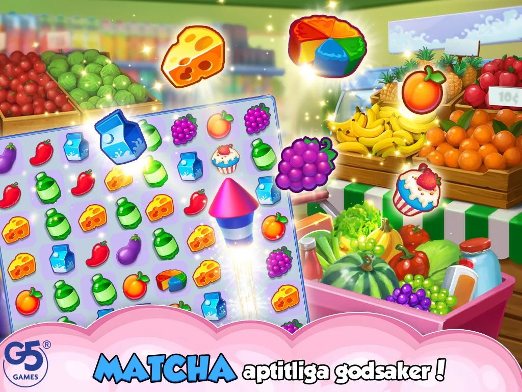 G5 Games - Supermarket Mania® - Tre-i-rad: Vanvettigt shoppingäventyr