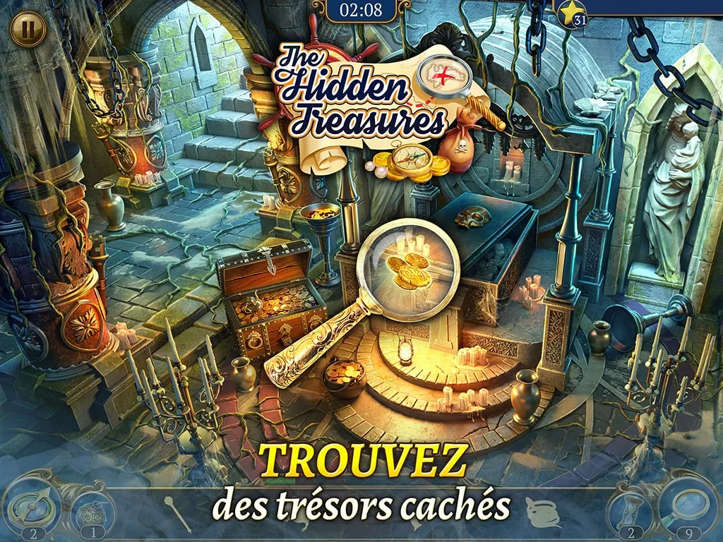 The Hidden Treasures®: Objets cachés, match-3
