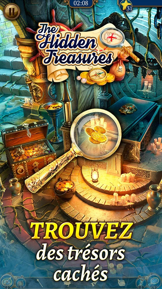 The Hidden Treasures®: Objets cachés, match-3