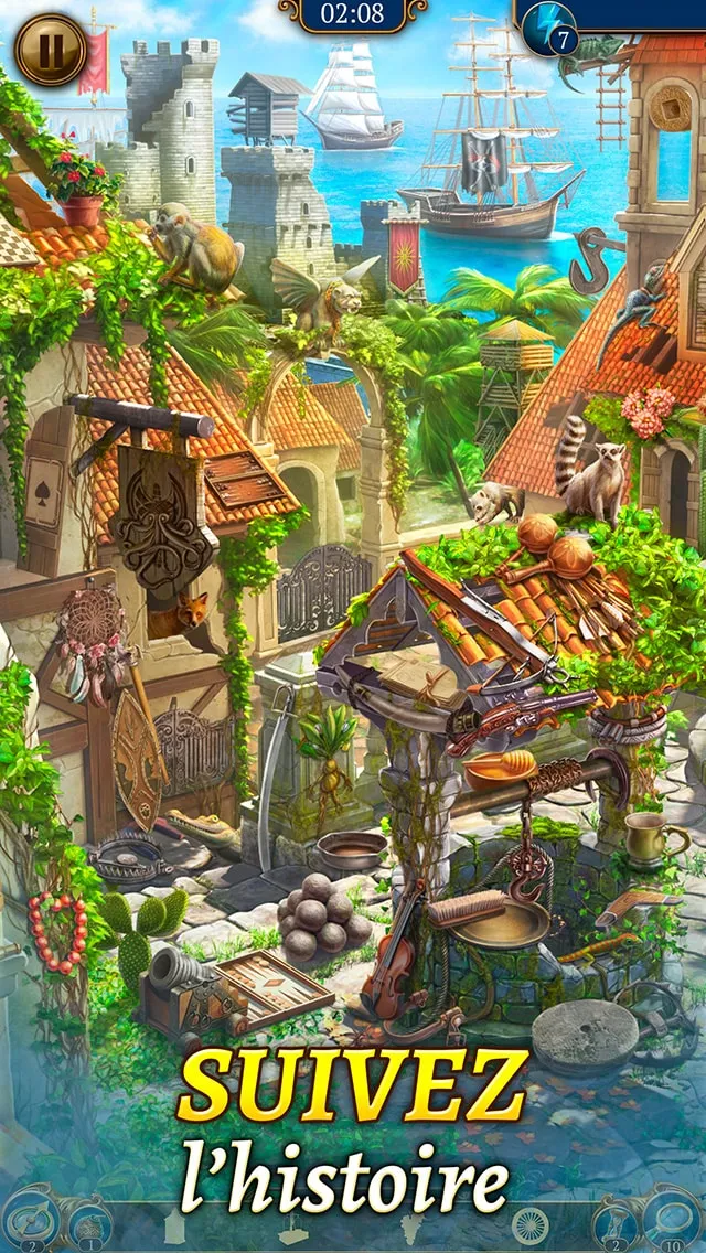 The Hidden Treasures®: Objets cachés, match-3