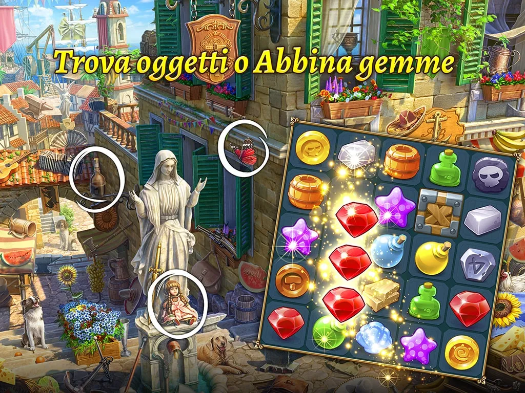 The Hidden Treasures®: giochi match 3 gratis in italiano