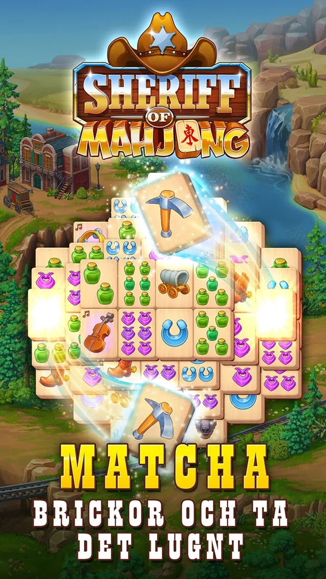 Sheriff of Mahjong®: Gratis brickmatchning med Mahjong