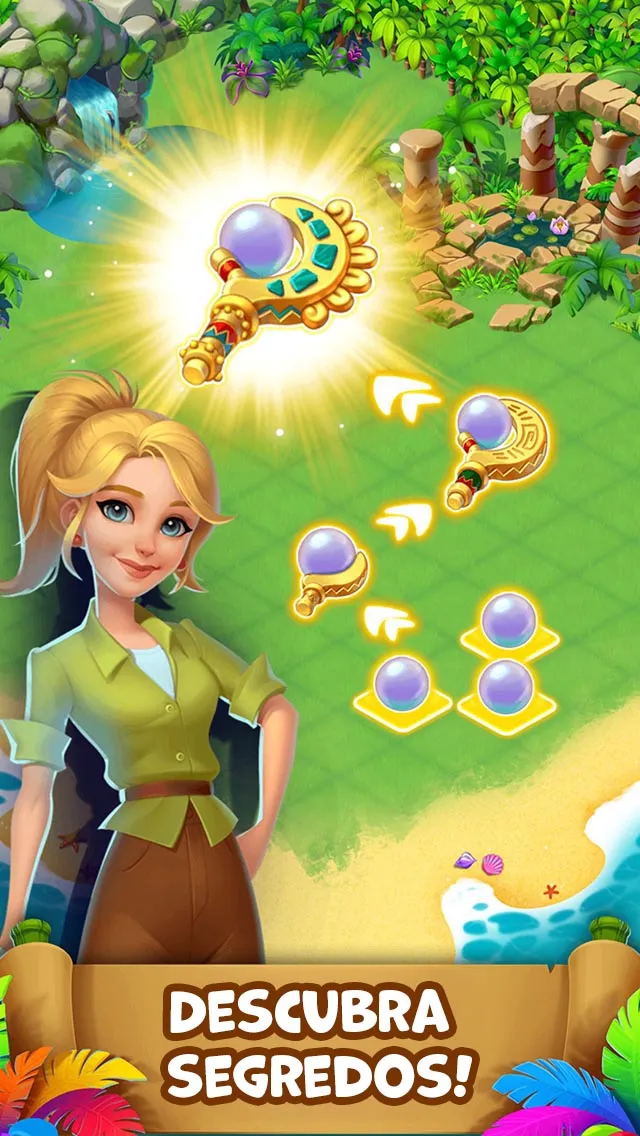 Tropical Merge: uma aventura de quebra-cabeça e combinação